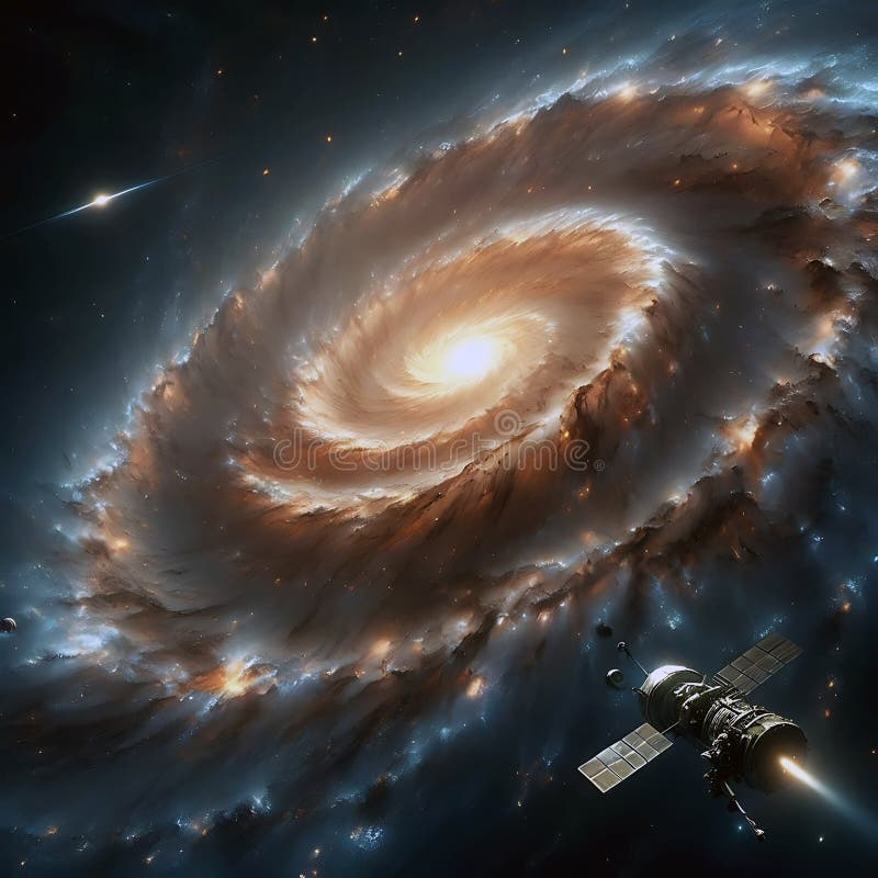 High-resolution, Digitally Rendered Image of a Spiral Galaxy with a ... High-resolution, Digitally Rendered Image of a Spiral Galaxy with a ...