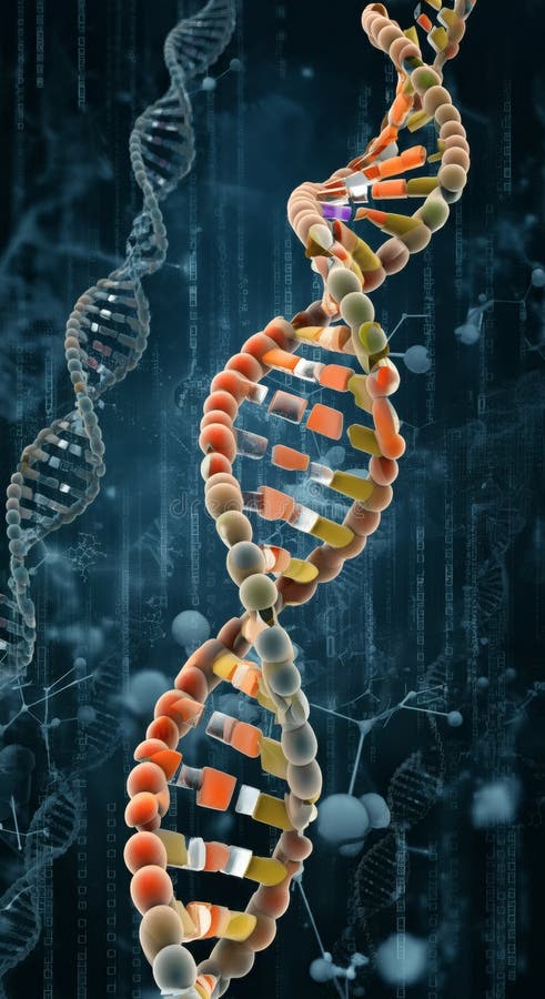 High Resolution DNA Sequence with Digital Analysis Futuristic ...
