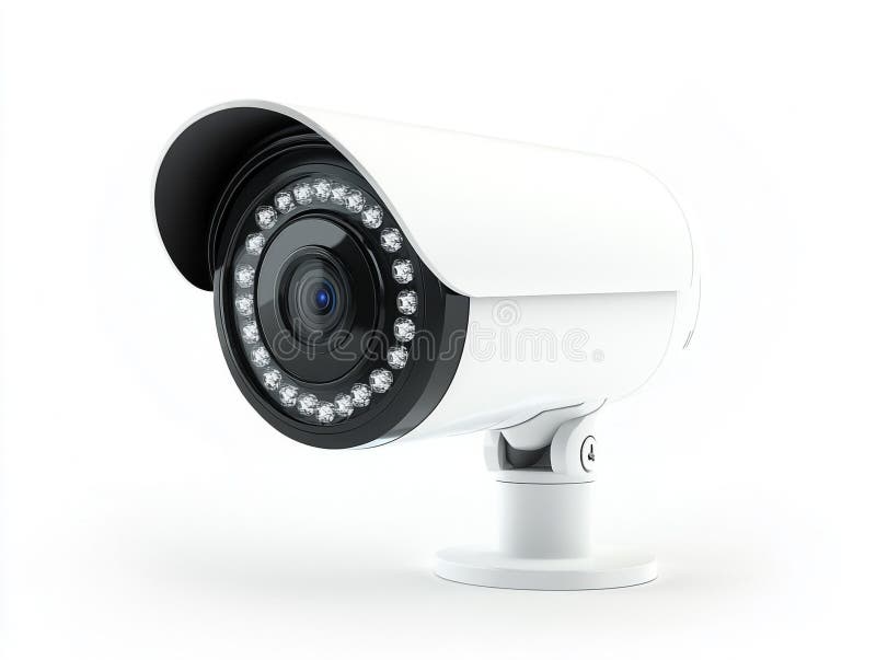 High Resolution Dome Security CCTV Camera Surveillance System White Housing Infrared LE Stock ...