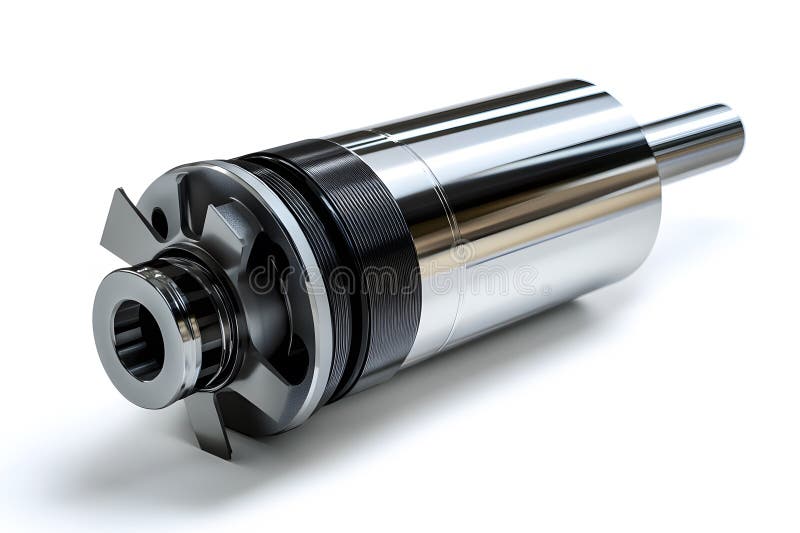 Efficiency in Focus High-Quality Electric Motor with Cooling Fins Stock ...