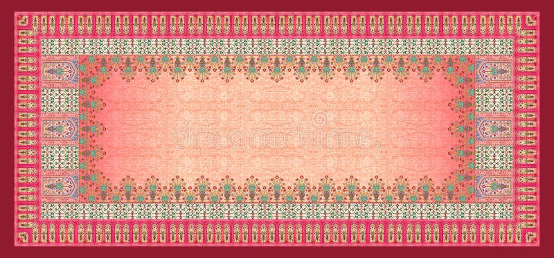 High Resolution a Ethnic Texture Border Design. a Beautiful Border with ...