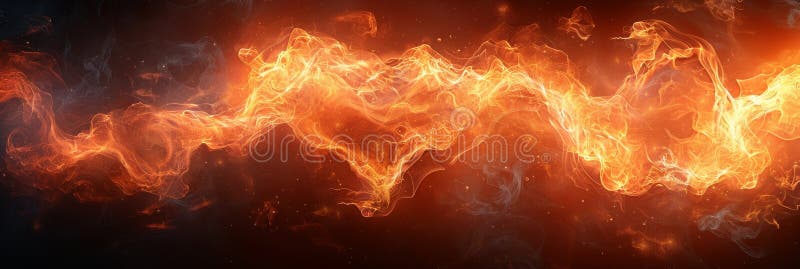 High-Resolution Fiery Waves on a Dark Background for Bold Visual ...