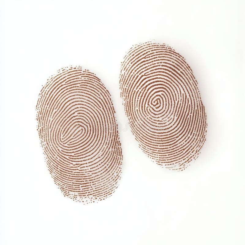 High-Resolution Fingerprint Scan on White Background Stock Illustration ...