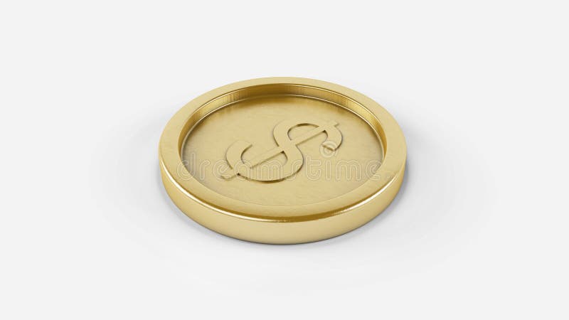 High Resolution Gold Metal Coin Stock Illustration - Illustration of ...