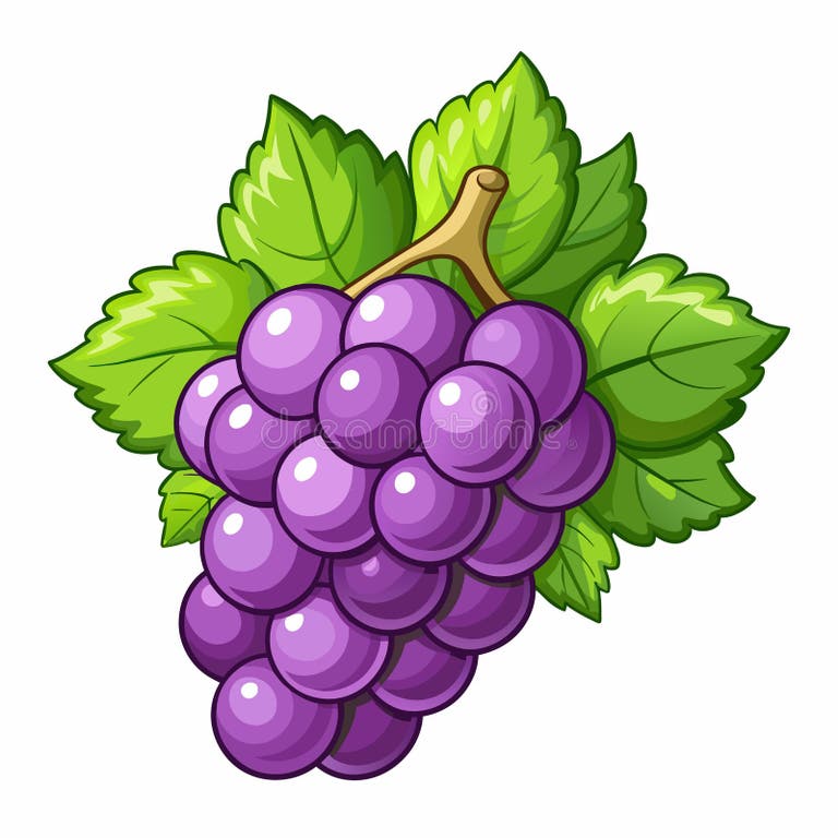 High-Resolution Grape Vector Art for Print Stock Vector - Illustration ...