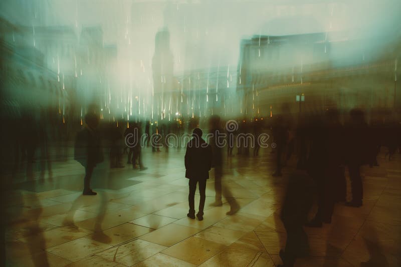 A High Resolution Graph of a Person Standing Alone in a Crowded Urban ...