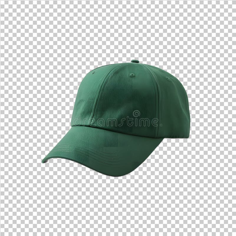 High-Resolution Green Baseball Cap Mockup Stock Illustration ...