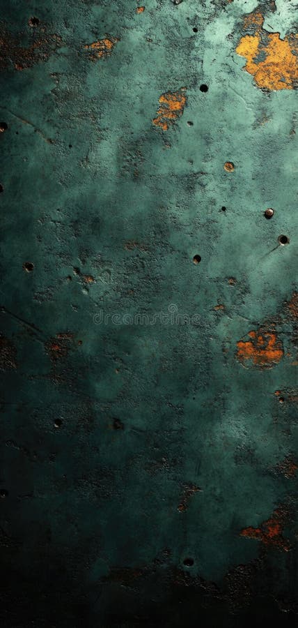 High-resolution Grunge Dark Green Metal Texture Featuring Rust and ...