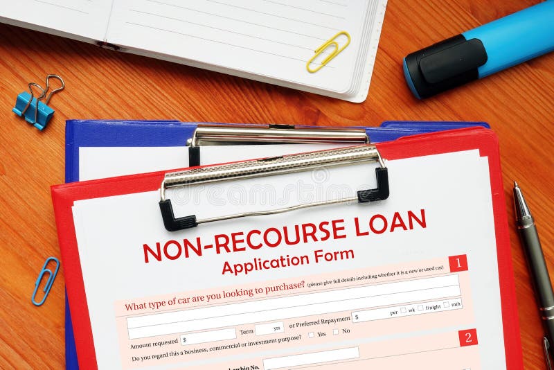 Non-Recourse Loan Sign on Sheet. Stock Image - Image of property ...