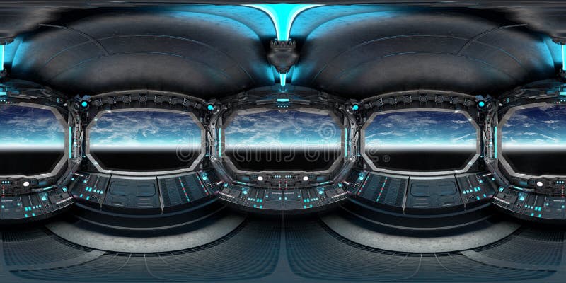 High Resolution HDRI Panoramic View of Dark Spaceship Interior. 360 ... High Resolution HDRI Panoramic View of Dark Spaceship Interior. 360 ...