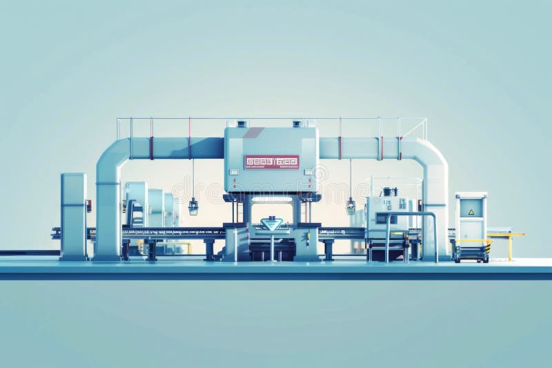 High-Tech Assembly Line with Conveyor System for Industrial ...