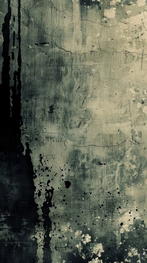 Abstract Grunge Textured Wall with Dark Stains and Splashes in ...