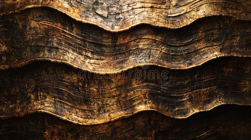 Abstract Wavy Bronze Texture Background Stock Illustration ...