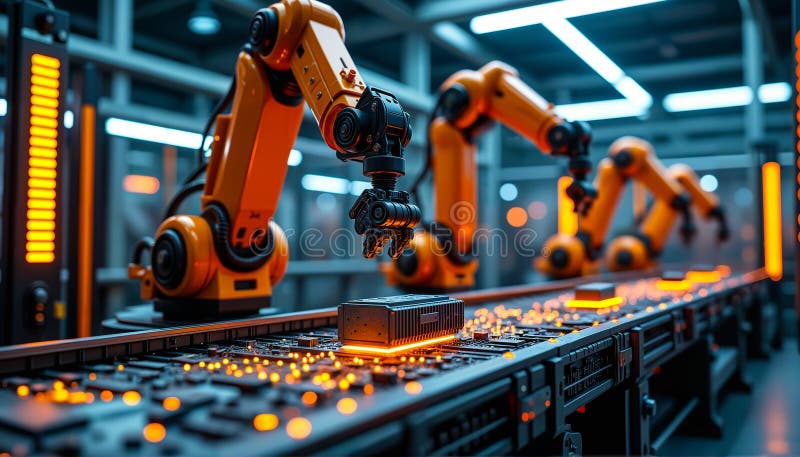 A High-resolution Image of an Advanced Robotic Manipulator Assembling a ...