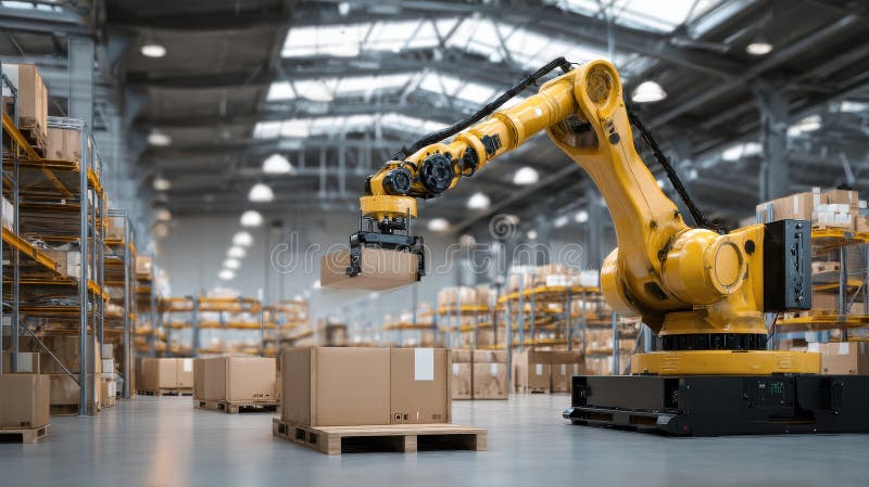 A Stunning Image of Automatic Robot Mechanical Arm Works in ...