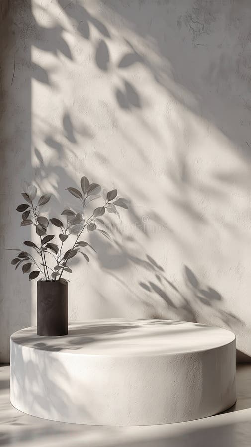 A 4K Photo of Backdrop Studio Background Shadow White Light Podium ...