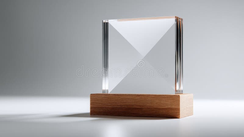 A Stunning Image of Blank Square Glass Trophy Mockup, 3d Rendering ...