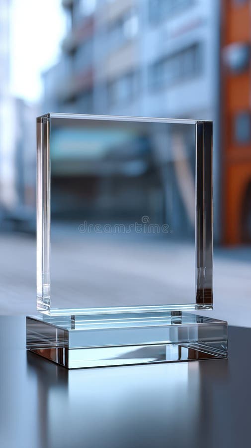 A Stunning Image of Blank Square Glass Trophy Mockup, 3d Rendering ...