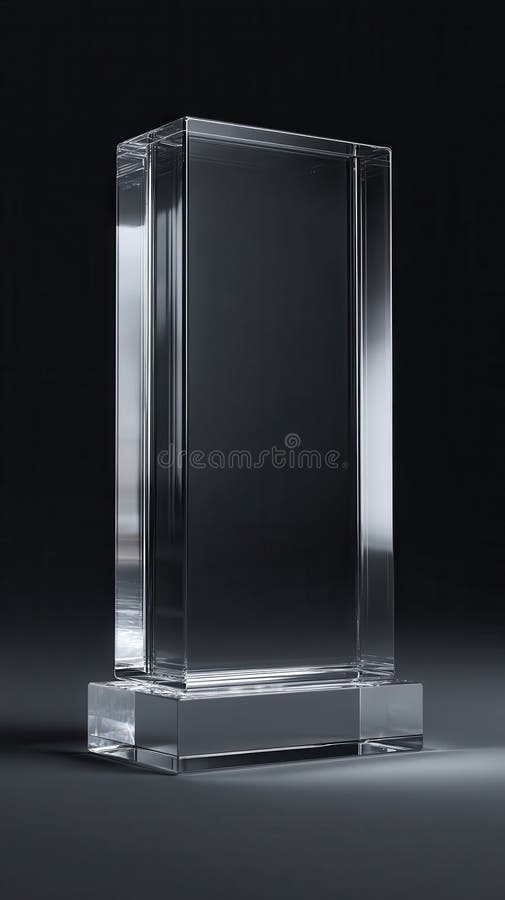 A Stunning Image of Blank Square Glass Trophy Mockup, 3d Rendering ...