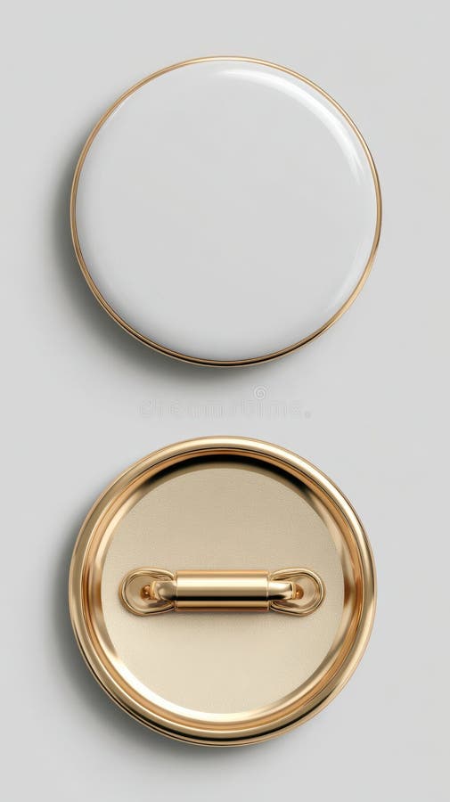 Blank White Enamel Pin Mock Up Front Back Side View Stock Photos - Free ...