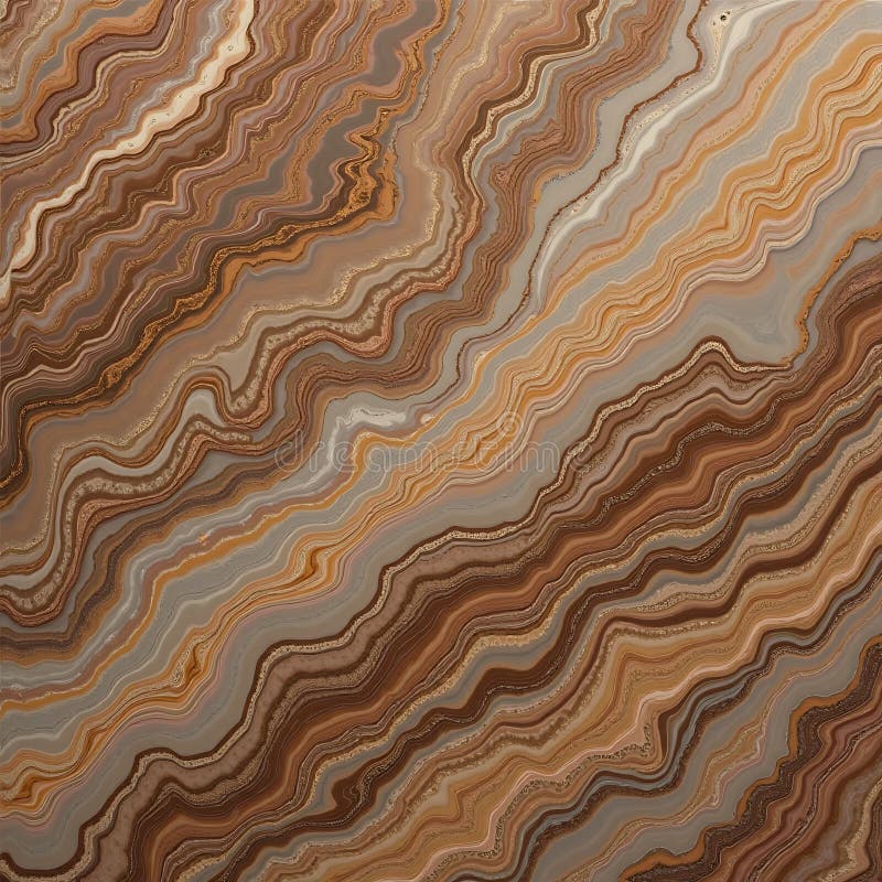 Detailed Brown Marble Design with Elegant Patterns Stock Illustration ...