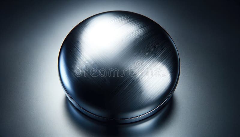 Brushed Metal Sphere on Dark Background, AI Generated Stock ...