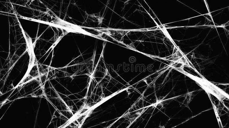 Intricate Spider Web on Black Background, Generative AI Stock Image ...