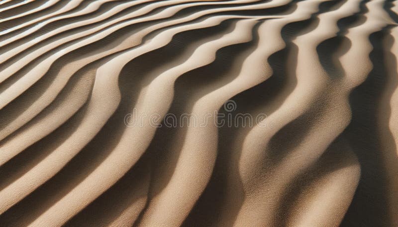 Golden Sand Dunes Texture in Desert Landscape at Sunset, AI Generated ...