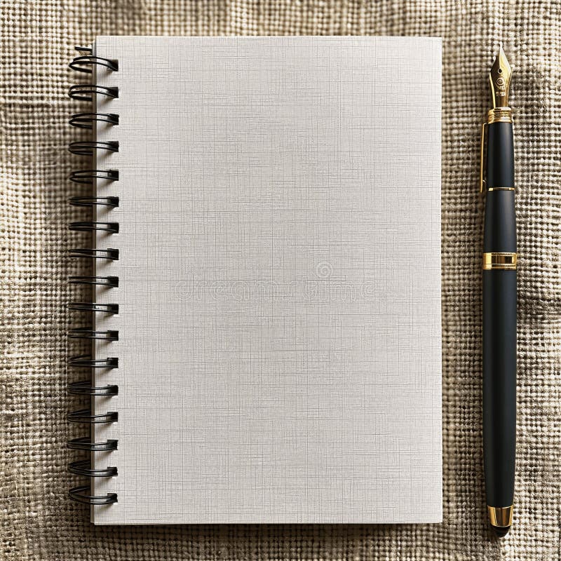 Textured Paper and Pen, a Canvas for Ideas. Stock Illustration ...