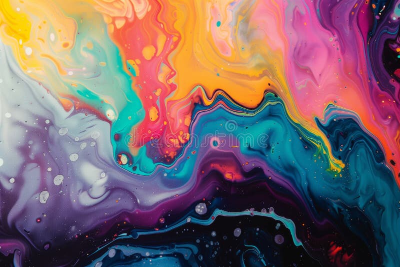 Fluid Abstract Pattern of Swirling Colors Stock Photo - Image of liquid ...