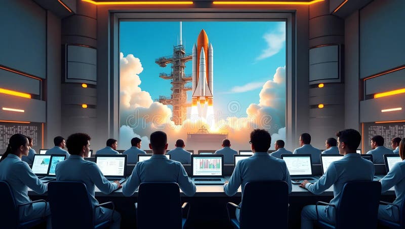 Mission Control Room Launching Rocket – Space Operations and Technology ...