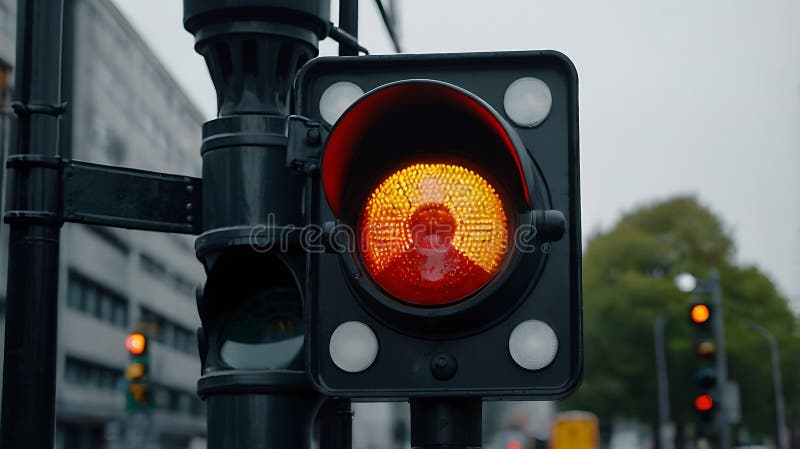 Traffic Light on Road: Red, Yellow, and Green Traffic Signals Ensuring ...