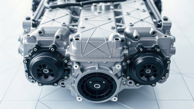 High-resolution Image of a Car Engine Showcasing Advanced Technology ...