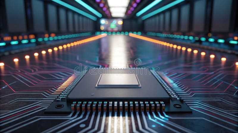 High-resolution Image of a Computer Processor Highlighting Innovative ...
