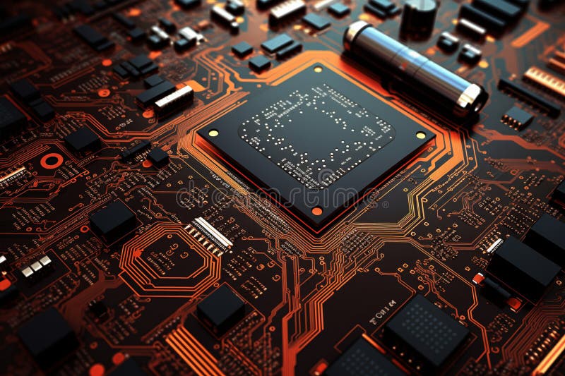 A High-resolution Image of a Computer S Printed Circuit Board ...