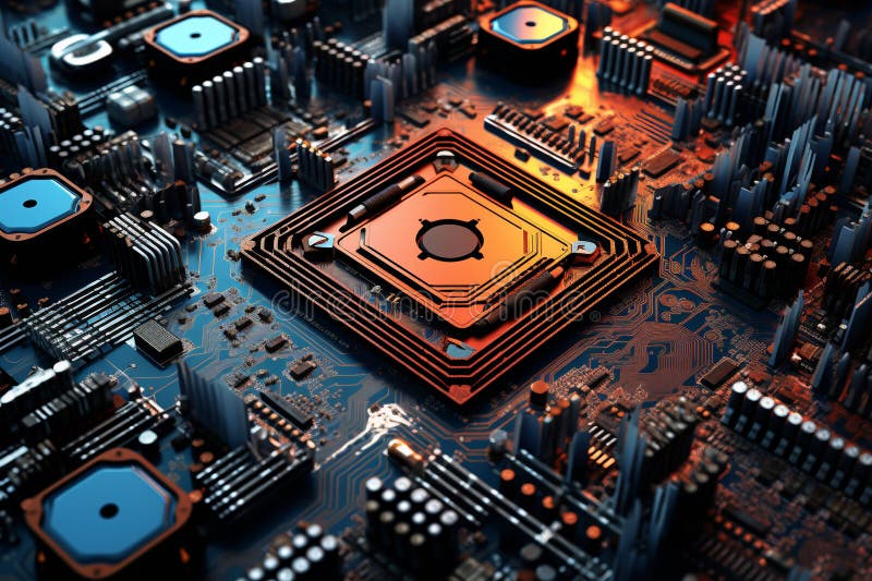 A High-resolution Image of a Computer S Printed Circuit Board ...