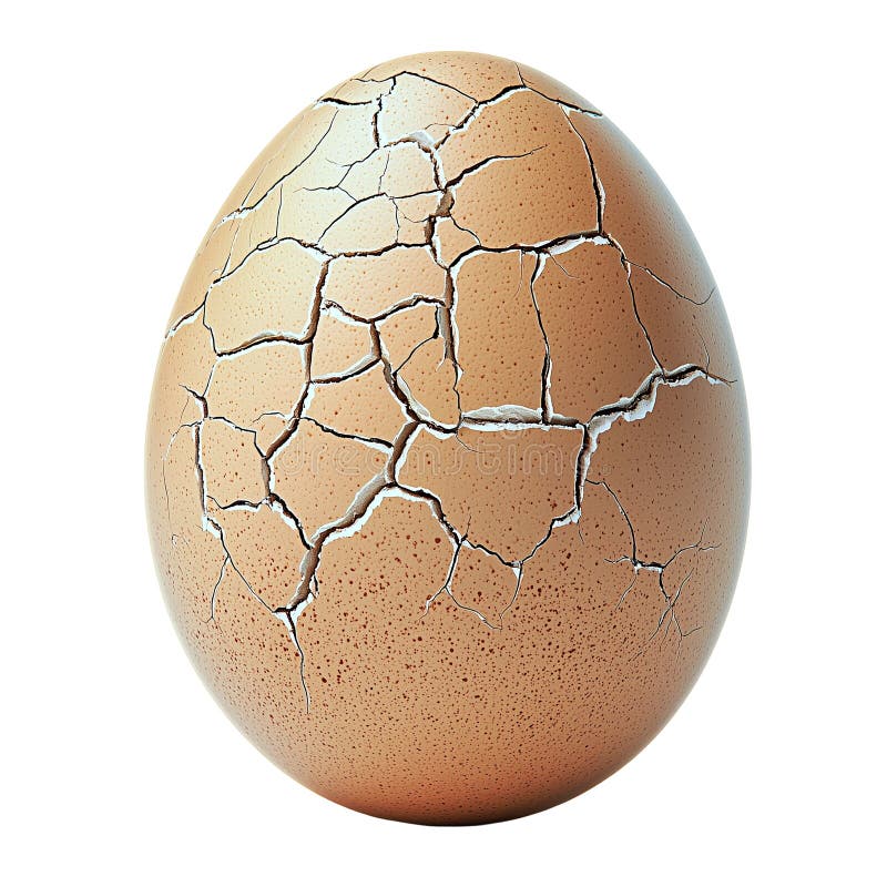Cracked Brown Egg Shell Texture Background Old Art Food Farm Stock ...