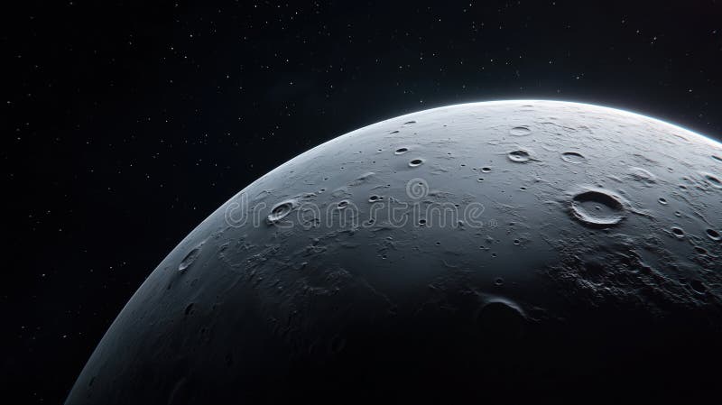 High Resolution Image of Cratered Moon Surface with Visible Details and ...