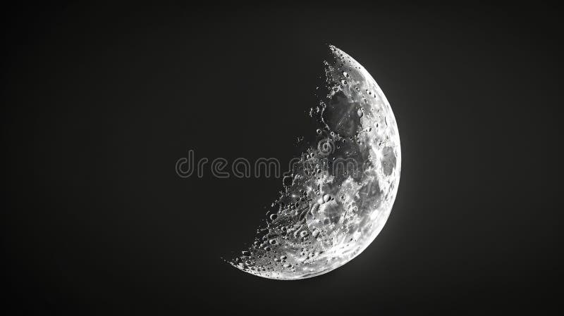 Stunning Crescent Moon Image - Generative AI Stock Photo - Image of ...
