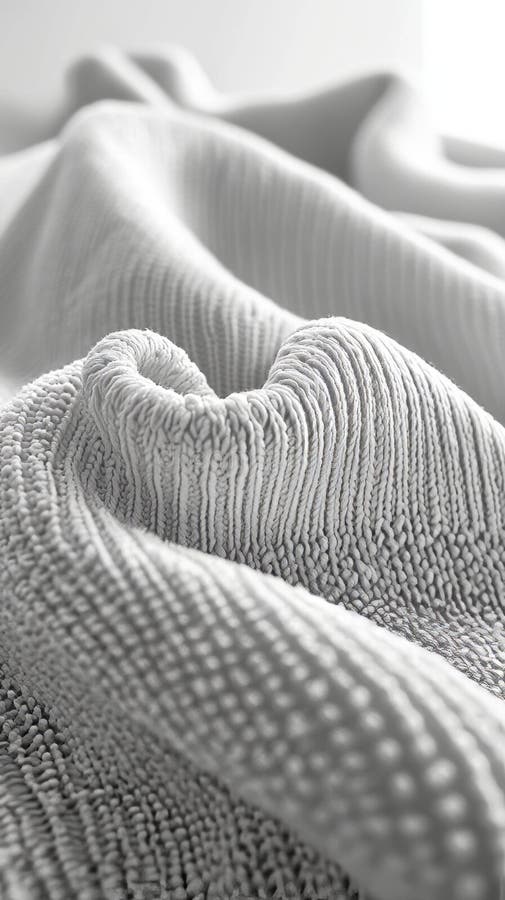 A High-resolution Image of a Crumpled White Linen Fabric with Its ...