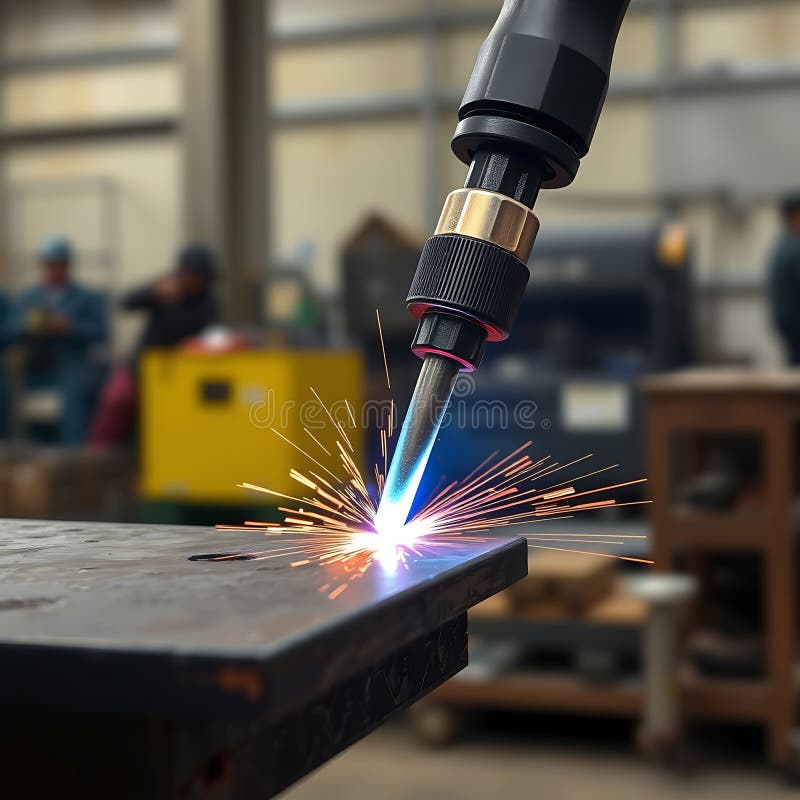 A High Resolution Image of a Cutting Torch with a Blue Flame Cutting ...
