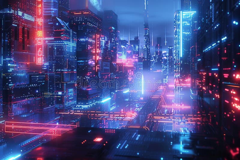 A High-resolution Image of a Cyber Abstract Backgrounds. Stock Image ...