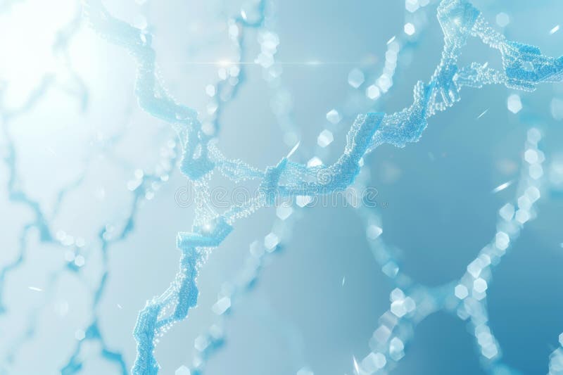 3D Render of DNA Structure, Biotechnology Concept Stock Illustration ...