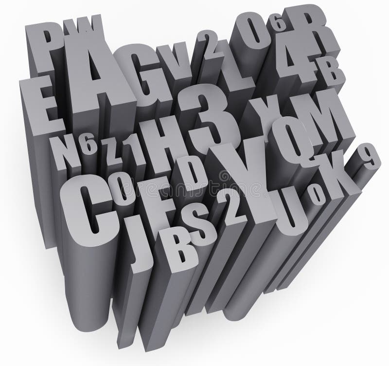 High Resolution Image. 3d Rendered Illustration. Background of Letters ...