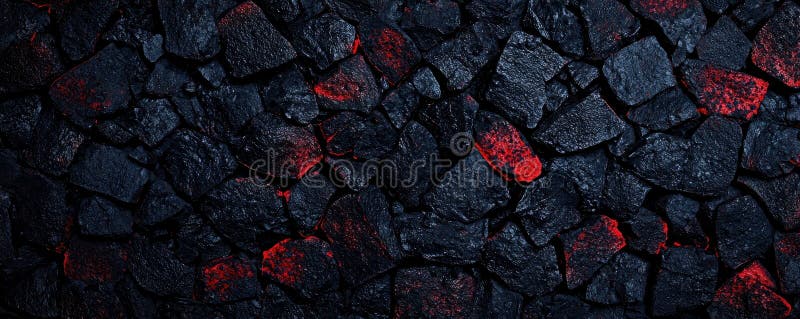 Glowing Embers Dark Coal Texture Background Stock Illustration ...