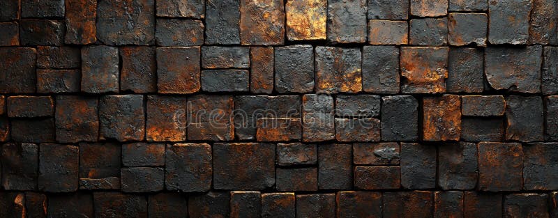 Dark Rusted Stone Wall Texture Background Stock Illustration ...