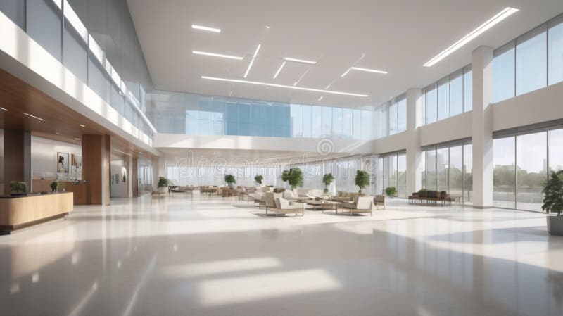 Sophisticated Modern Commercial Interior with Sleek Lines and Advanced ...