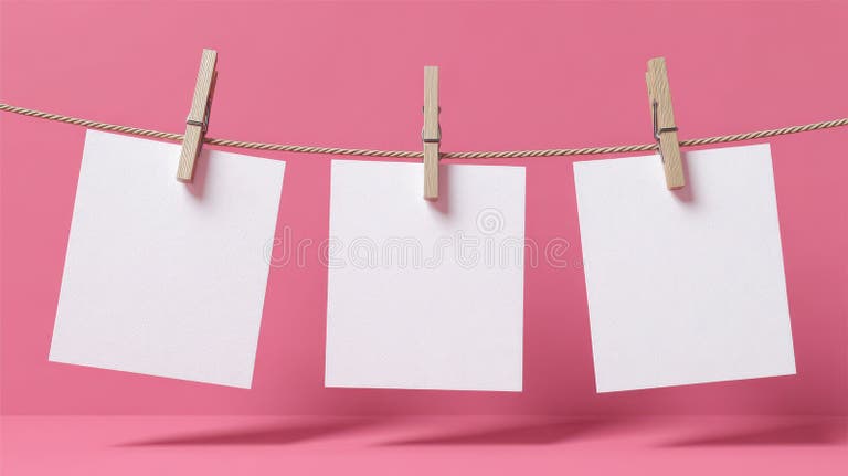 A Stunning Image of Empty Paper Sheet for Notes, Frames that Hang on a ...