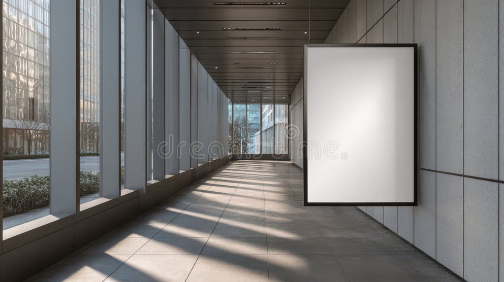 A Stunning Image of Empty Poster Frame Mockup Hanging on Wall in ...