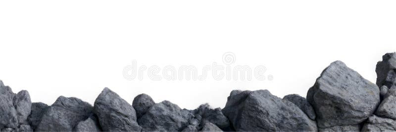 High-Resolution Image of Isolated Gray Rocks on White Background for ...